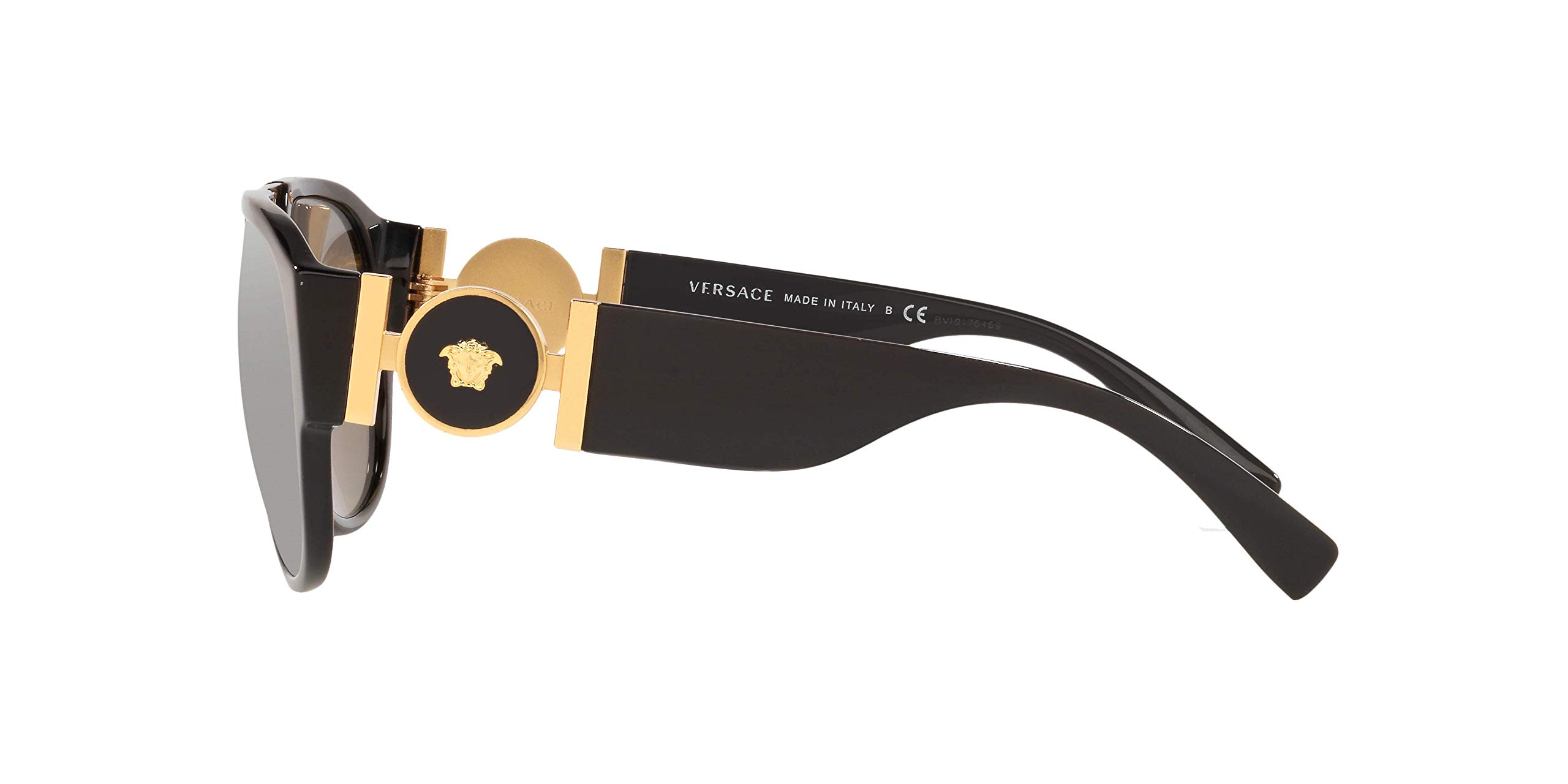 Versace Man Sunglasses Black Frame, Dark Grey - Polar Lenses, 58MM