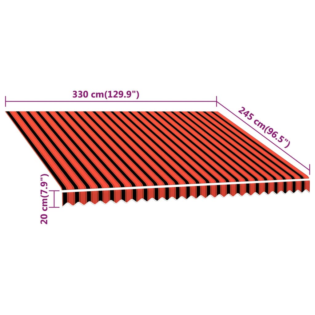 WIFESE Replacement Canvas for Awning 12x10 FT Awning Shade Awnings for Patio Shade Retractable Awning Canvas Outdoor Shade Roll up Outdoor Awning Top Fabric Replacement Uv Proof for Yard Red