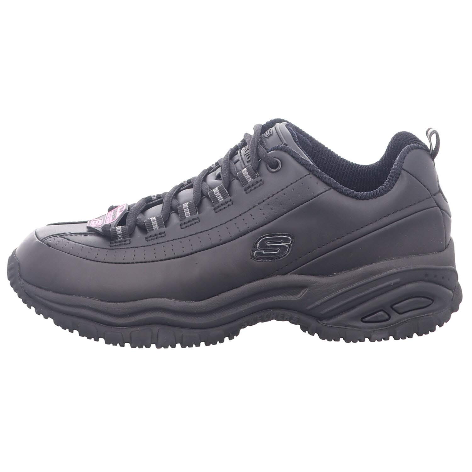 Skechers for Work Women's Soft Stride-Softie Lace-Up, Black, 7 B - Medium