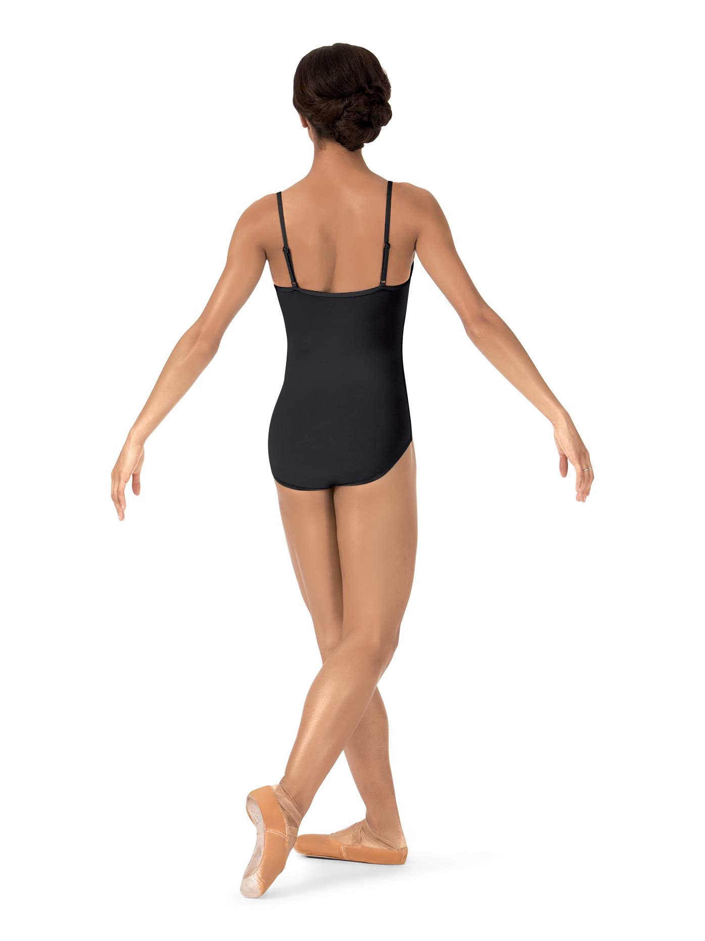 Theatricals Womens Cotton Pinch Front Camisole Leotard Black L TH5532