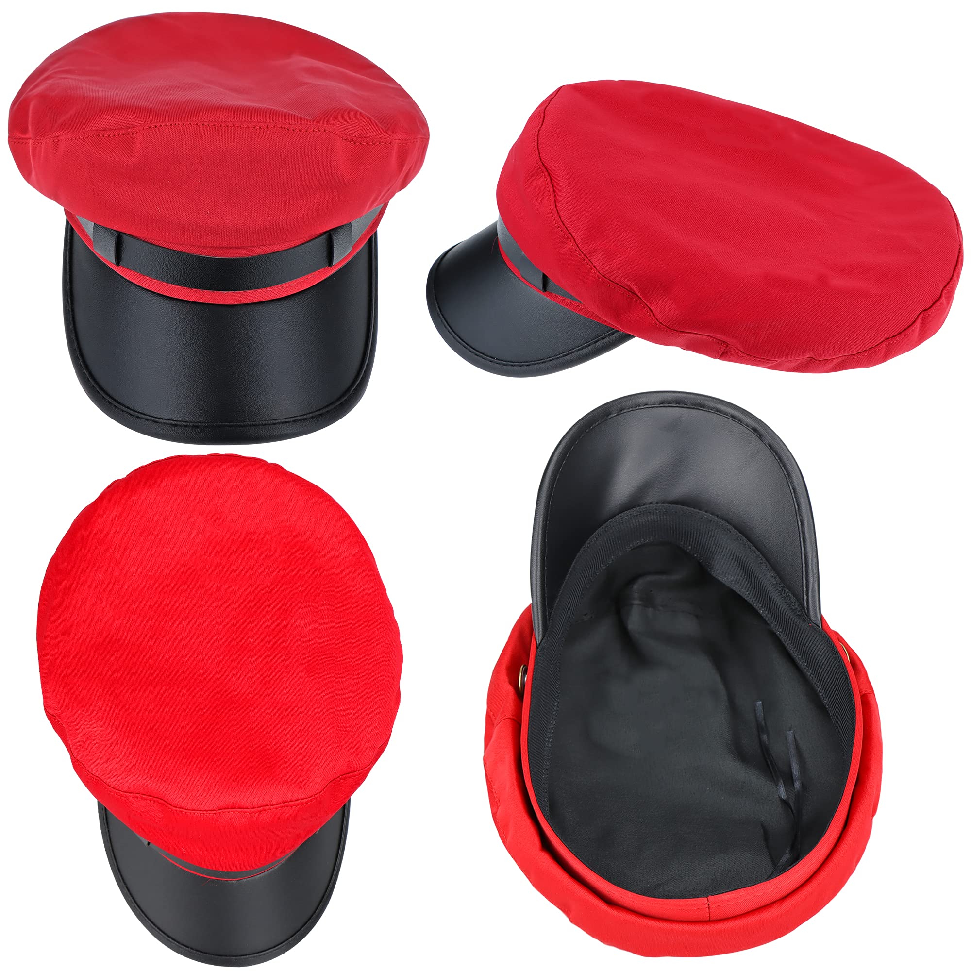 Women Classic Yacht Captain Sailor Hat Newsboy Cabbie Beret Cap (S-M) Red