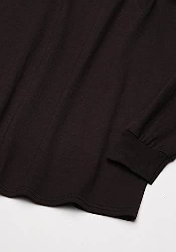 Soffe Men's Long-Sleeve Cotton T-Shirt, Black, X-Large