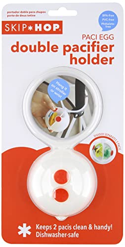 Skip Hop Grab-and-Go Double Egg Pacifier Holder, Multi