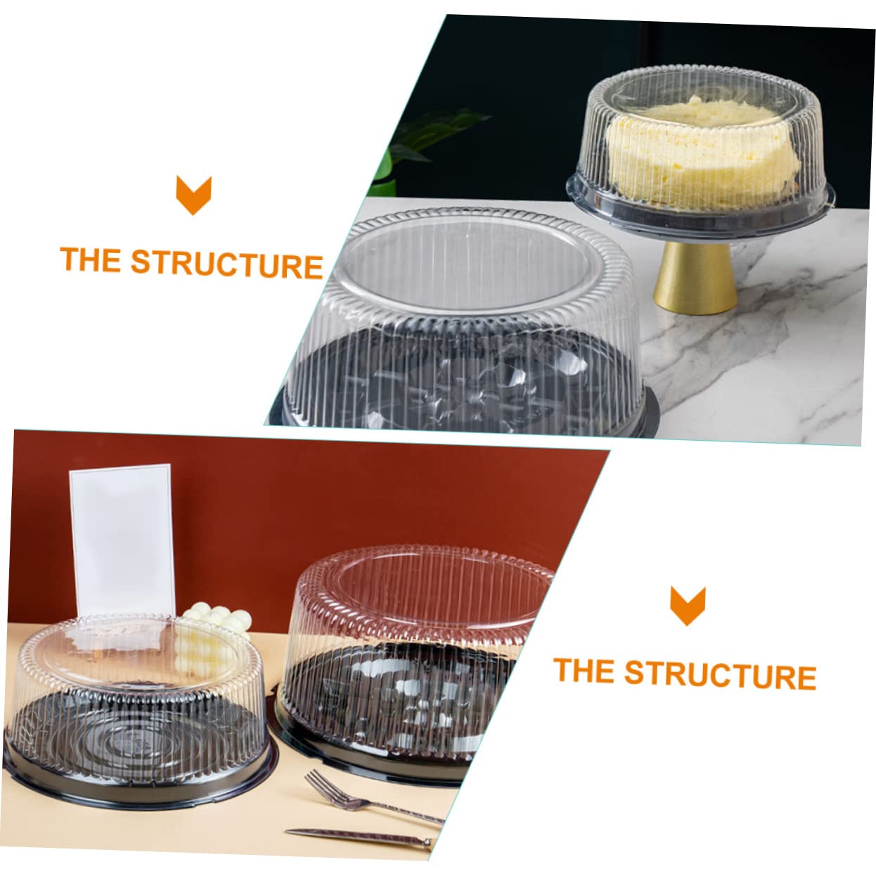 SOLUSTRE 10pcs Packing Box Cake Box Muffin Dome Cases Cake Container Take Out Cake Carrier Transparent Cake Clear Cake Carrier Cake Display Containers Strawberry Box Portable Child Plastic