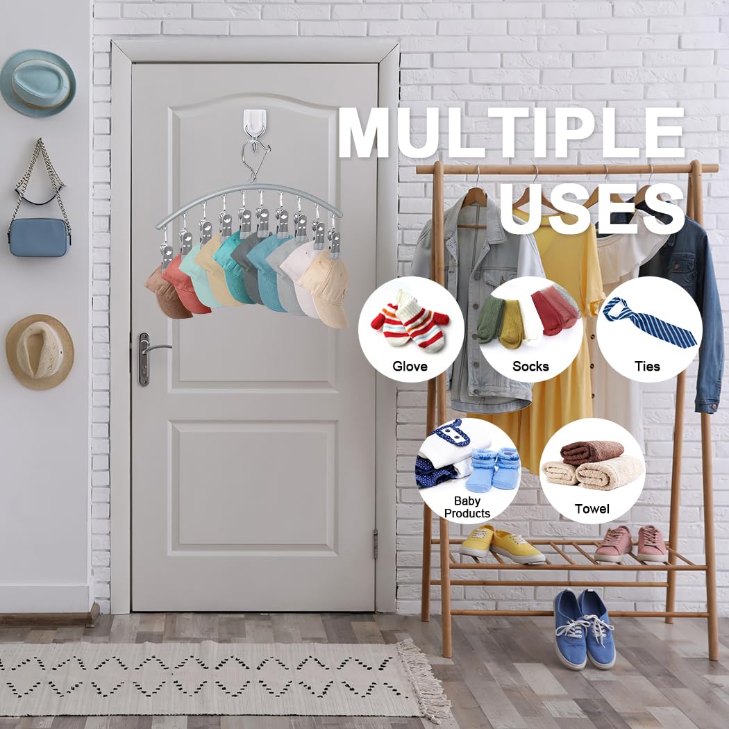 ZURLEFY Closet Systems Organizers and Storage for Small Closets, 20 Clips Room Jeans Organization for Closet, Portable Closets for Hanging Clothes (26-06)