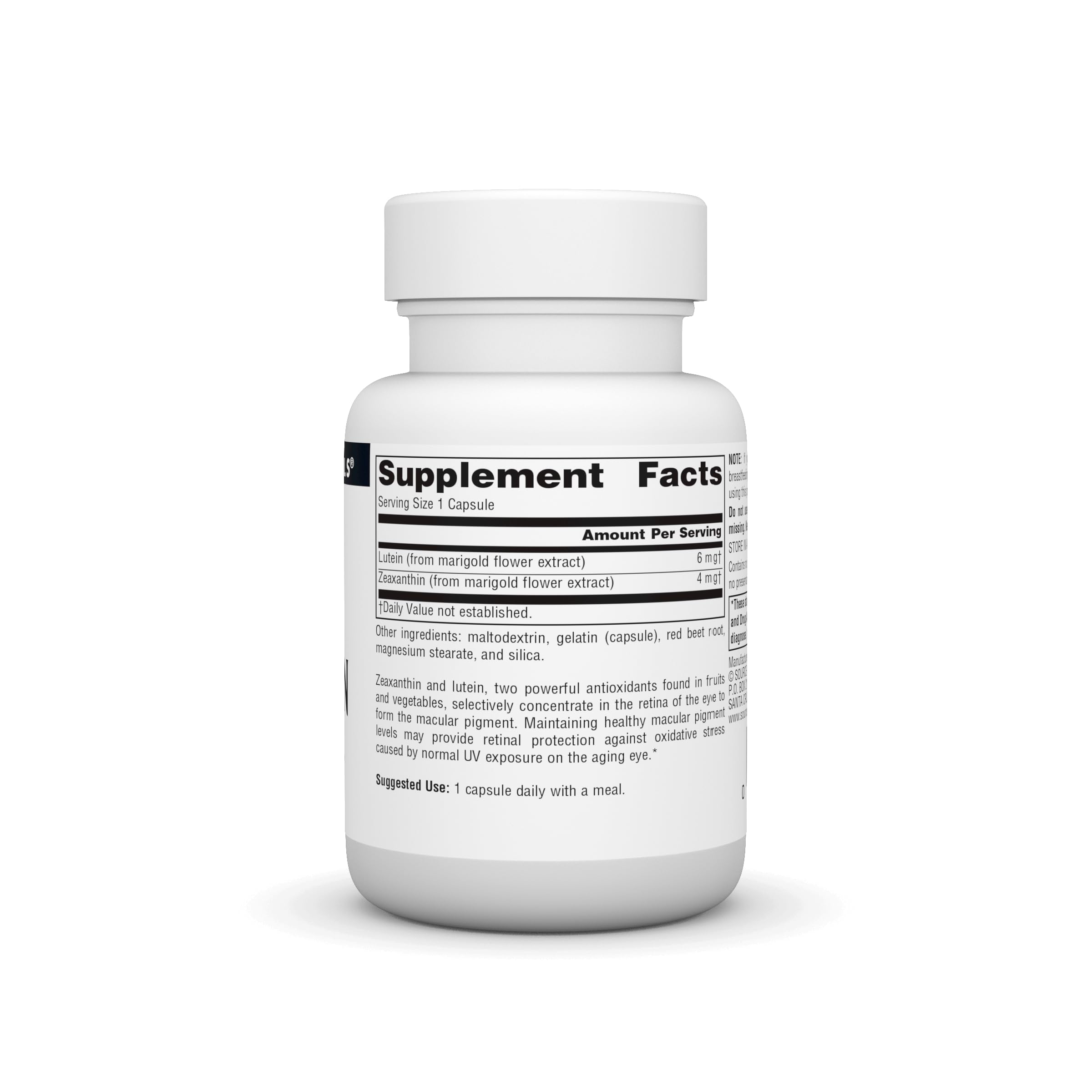 Source Naturals Zeaxanthin with Lutein, Antioxidant Eye Support* 10mg, 30 capsules