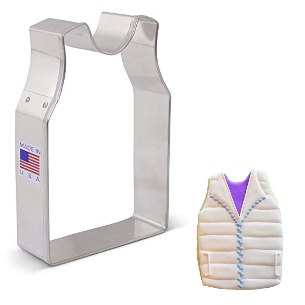 Winter Vest Cookie Cutter, 4" Made in USA by Ann Clark