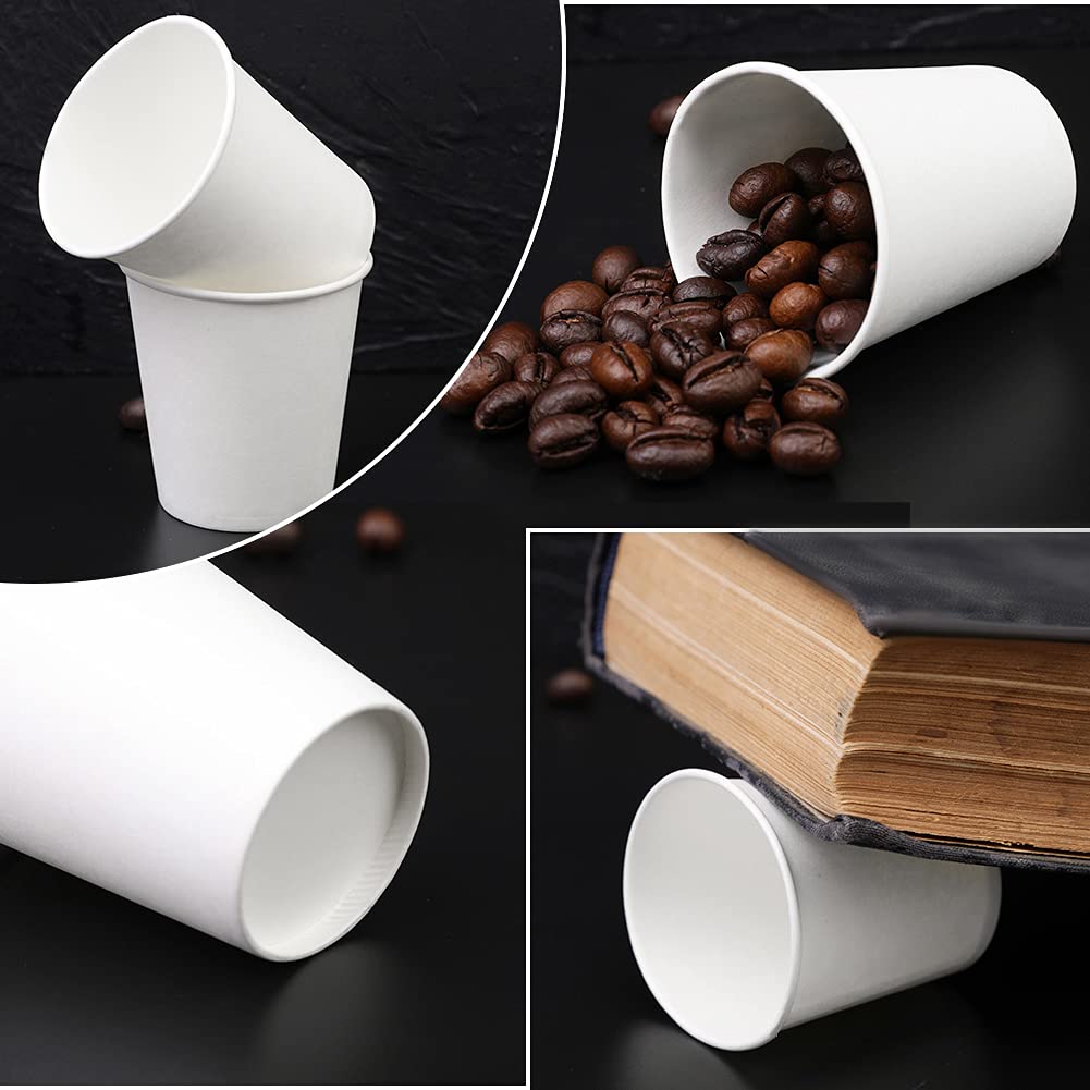 Wuadua [300 Pack] 3 oz Disposable Paper Cups, Bathroom Paper Cups, White Espresso Cups, Small Paper Cups for Bathroom, Kitchen,Tasting, Party and Event