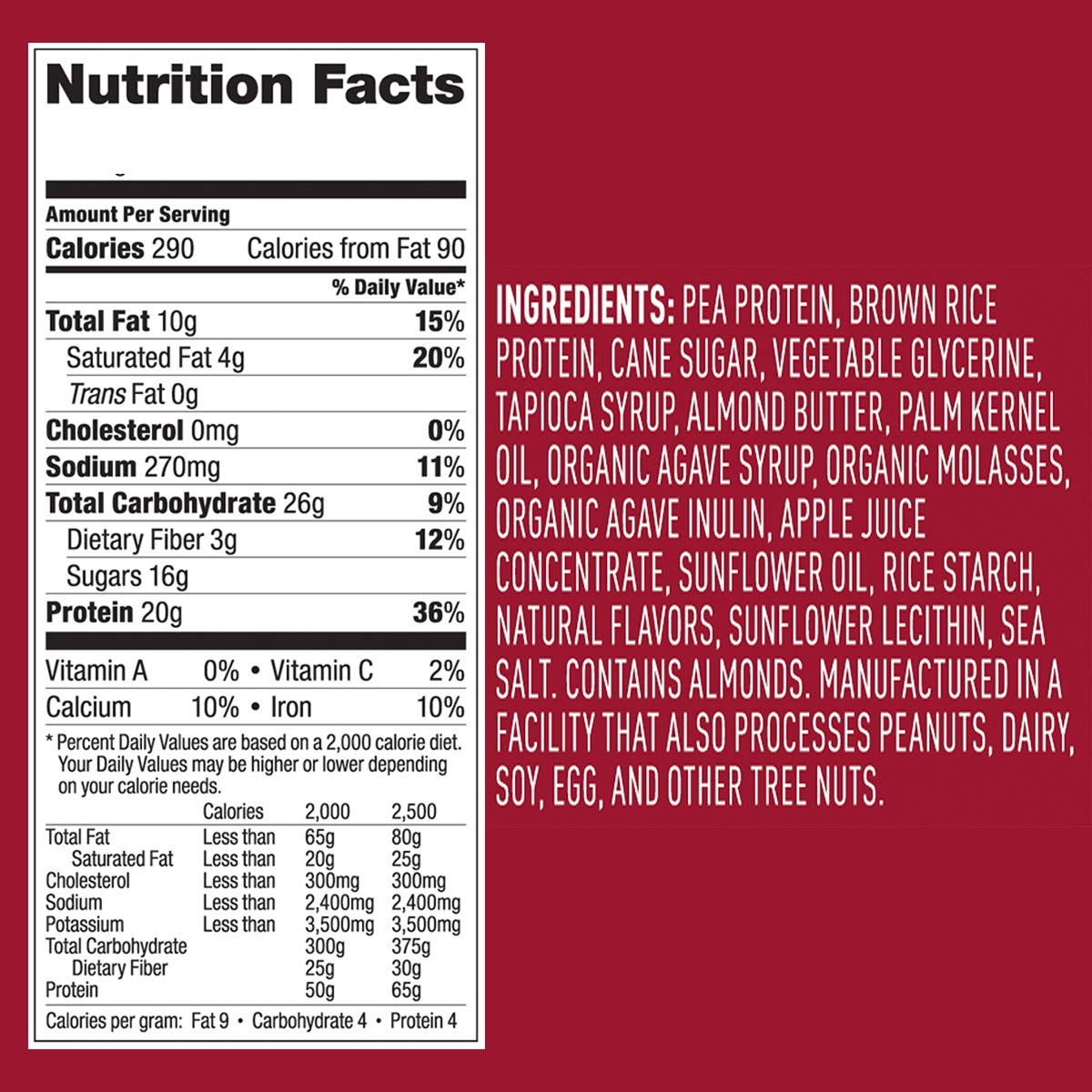 Vega 20g Protein Bar, Salted Caramel - High Protein Vegan Protein Bars, Plant Based, Vegetarian, Dairy Free, Gluten Free, Soy Free, Non GMO (12 Count)