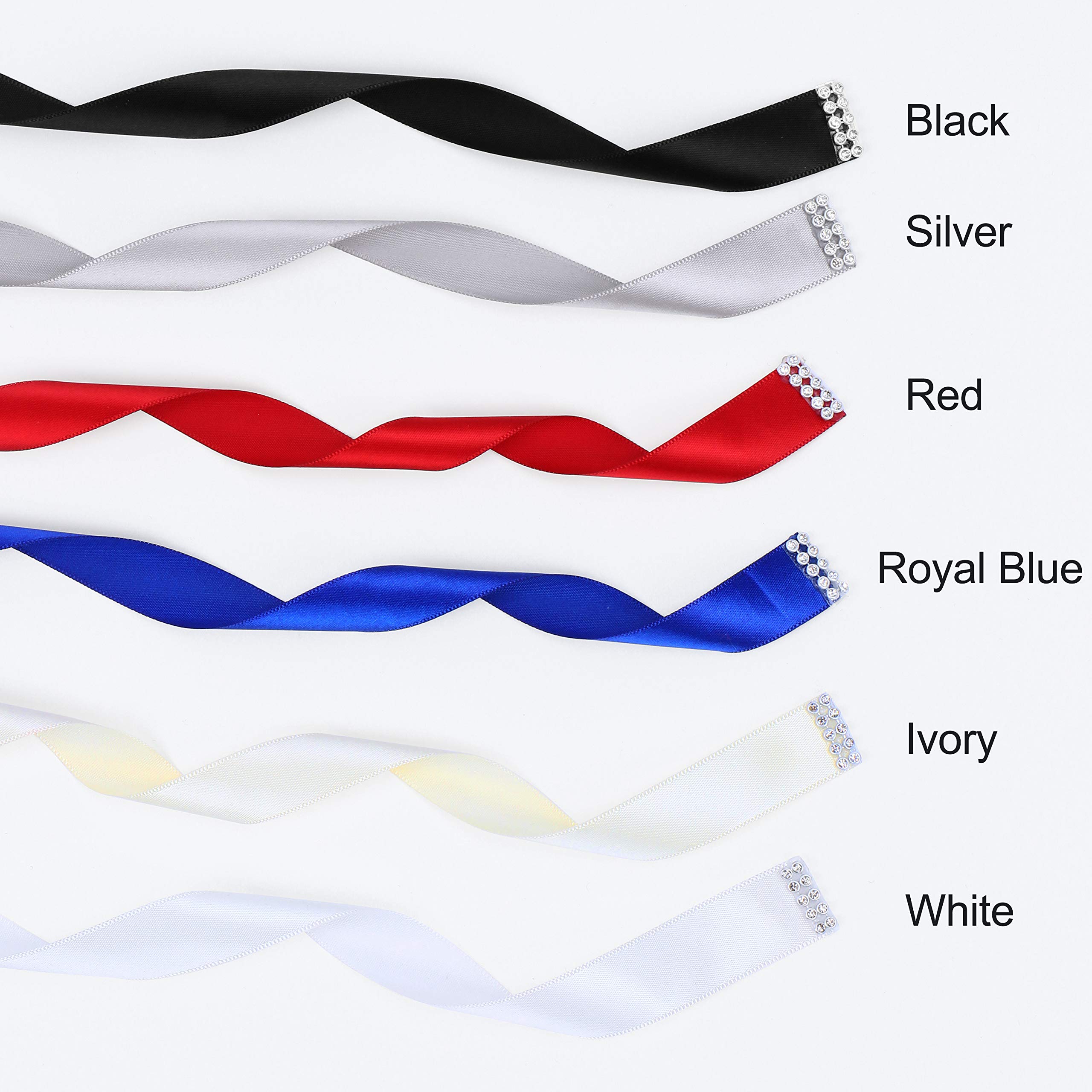 Tendaisy Wedding Belt Women's Rhinestone Wedding Sash Belt Crystal Sashes Bridal Belts for Bridal Gowns Black