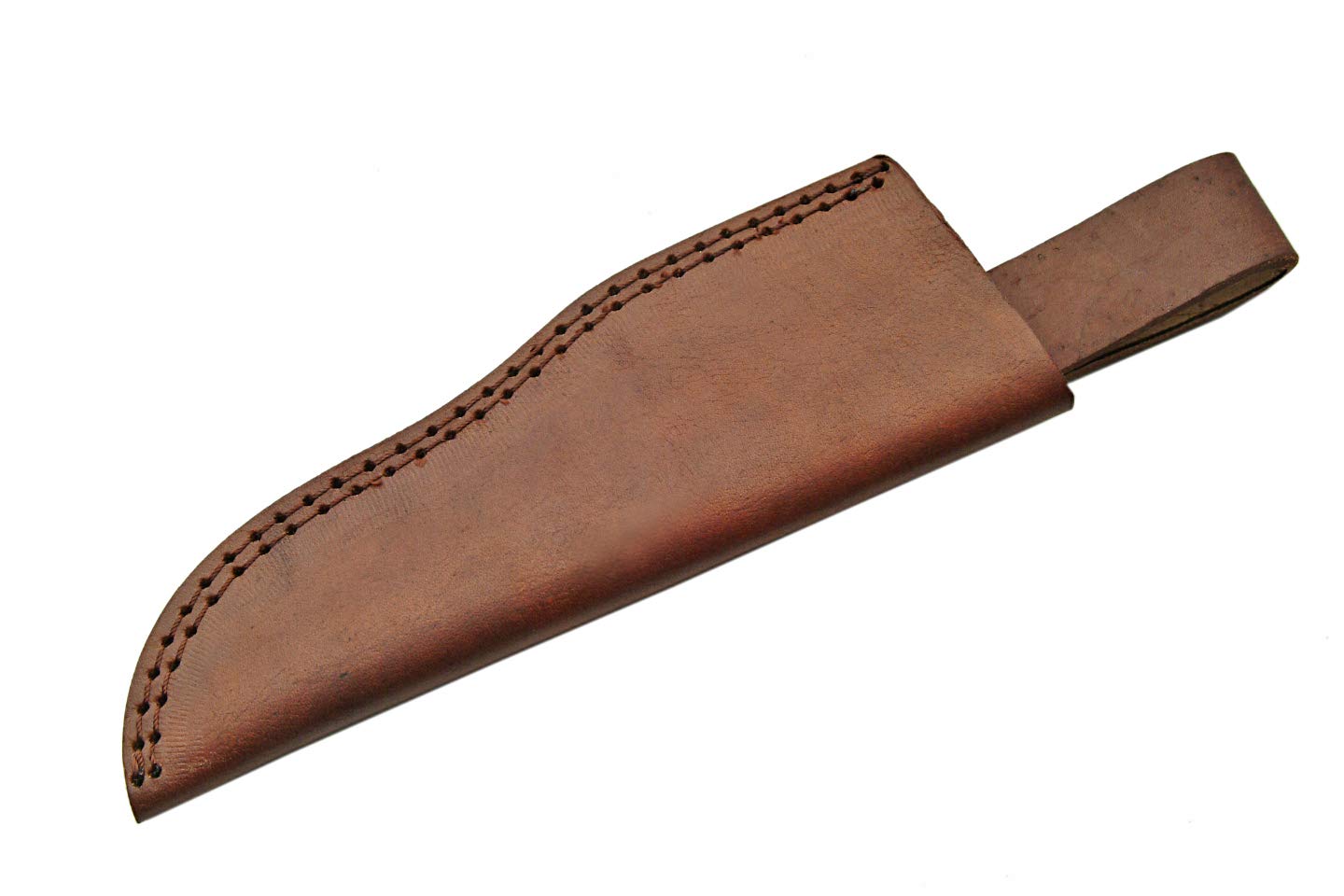 SZCO Supplies DM-1100 Damascus Stacked Leather/Olivewood Hunting Knife