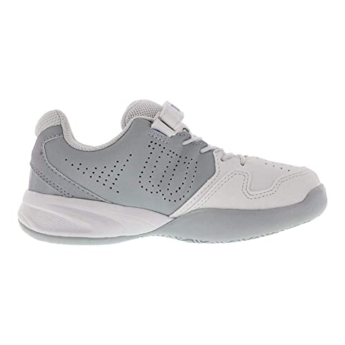 Wilson KAOS Junior Tennis shoes, White/Pearl Blue/Dazzling Blue, 13