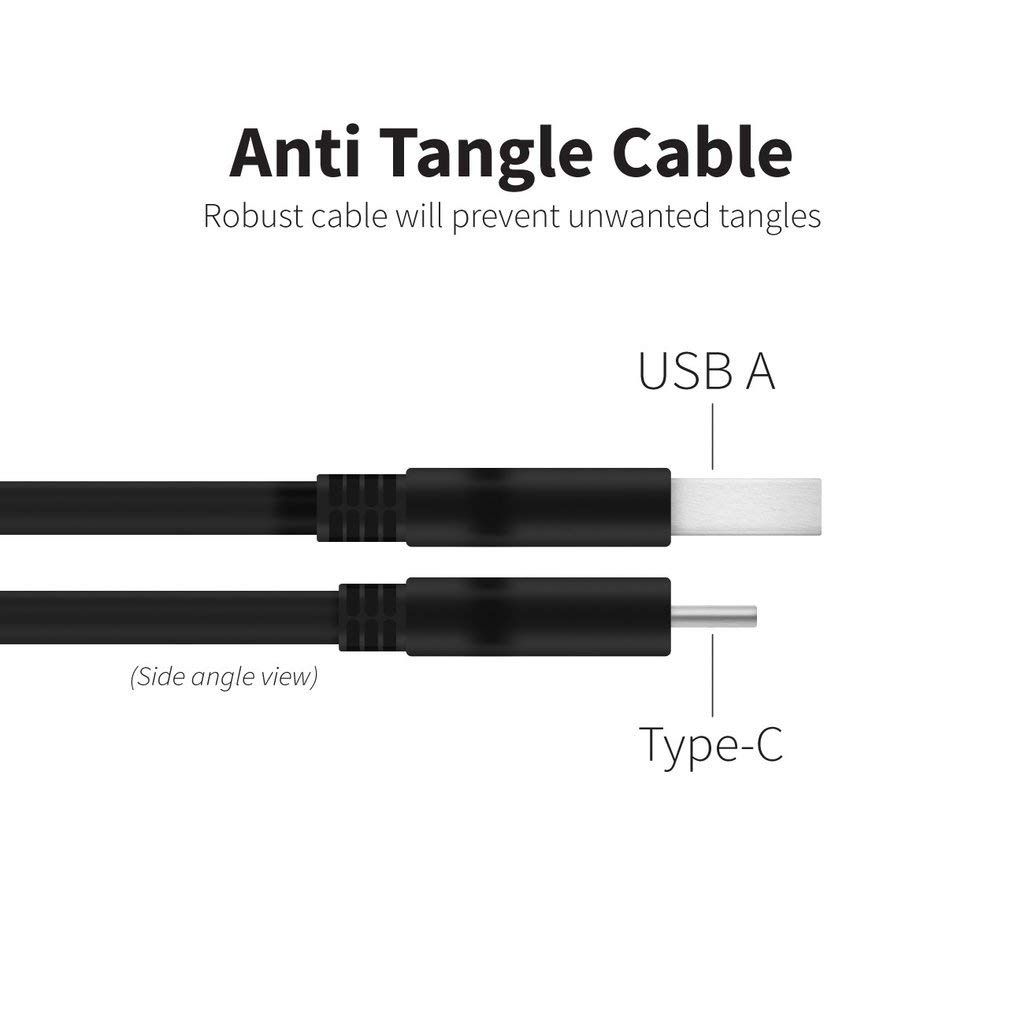 USB 3.0 to Type-C Fast Charging and Data Cable Works with Microsoft Surface Duo! (18W Black 1M 3.2ft)