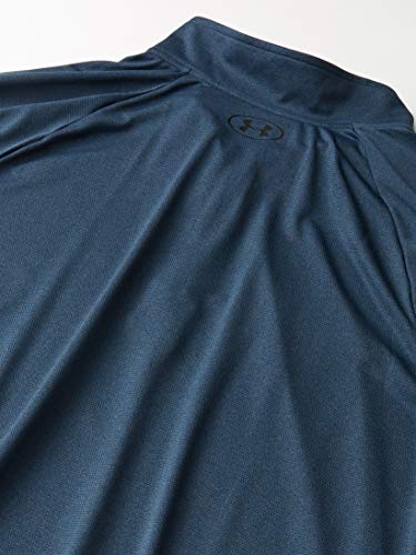 Under Armour Men's Tech 1/2 Zip Long-Sleeve T-Shirt , Mechanic Blue (467)/Black , Large