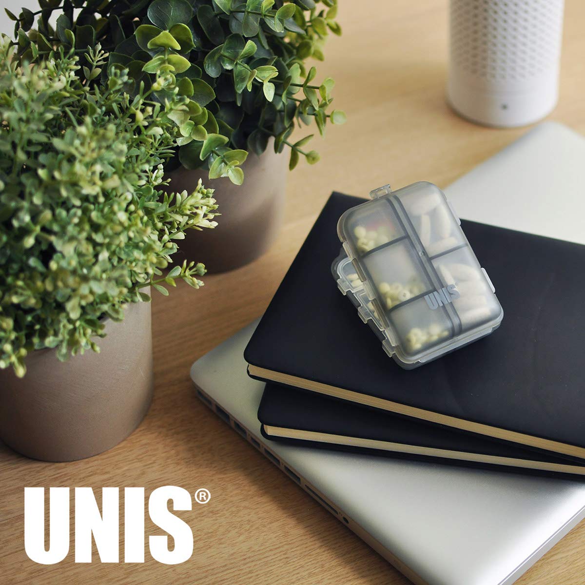 UNIS Foldable Pill Organizer Portable Case Box Medication Supplements EDC Pill Medicine Container 10 Compartments