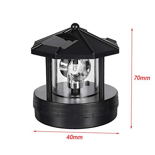 Solar Powered Lighthouse, 360 Degree Lighting Rotating LED Garden Lamp, Waterproof Beacon Outdoor Decorative Light Towers for Home Lawn Patio Yard Balcony Lighting Decor