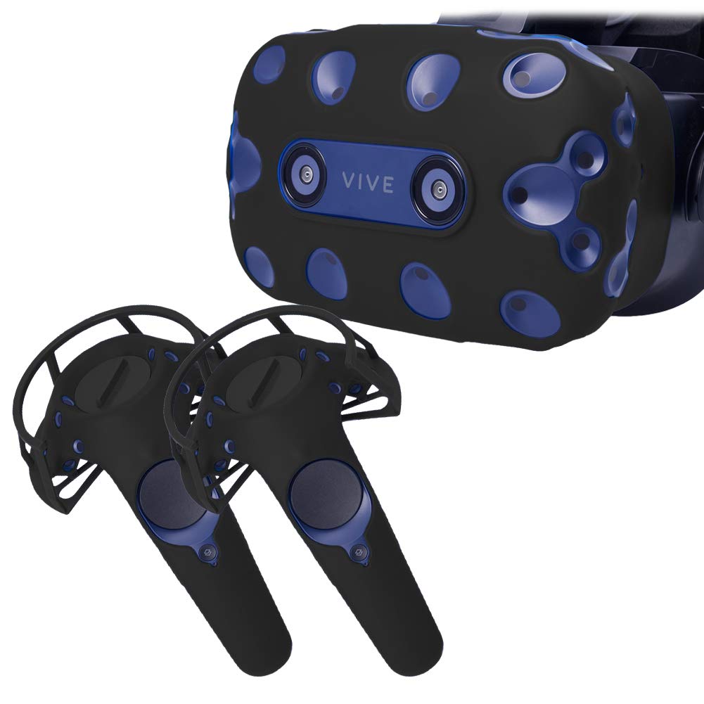 Vive Pro Vr Virtual Reality Headset Silicone Rubber Helmet Controller Handle Case Shell Silicone Case Cover…