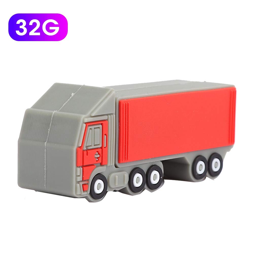 Yencoly Truck-Shaped U Disk USB Drive, Mini Memory Storage, U Disk, USB3.0 for OS X/for PC Laptop(32G)