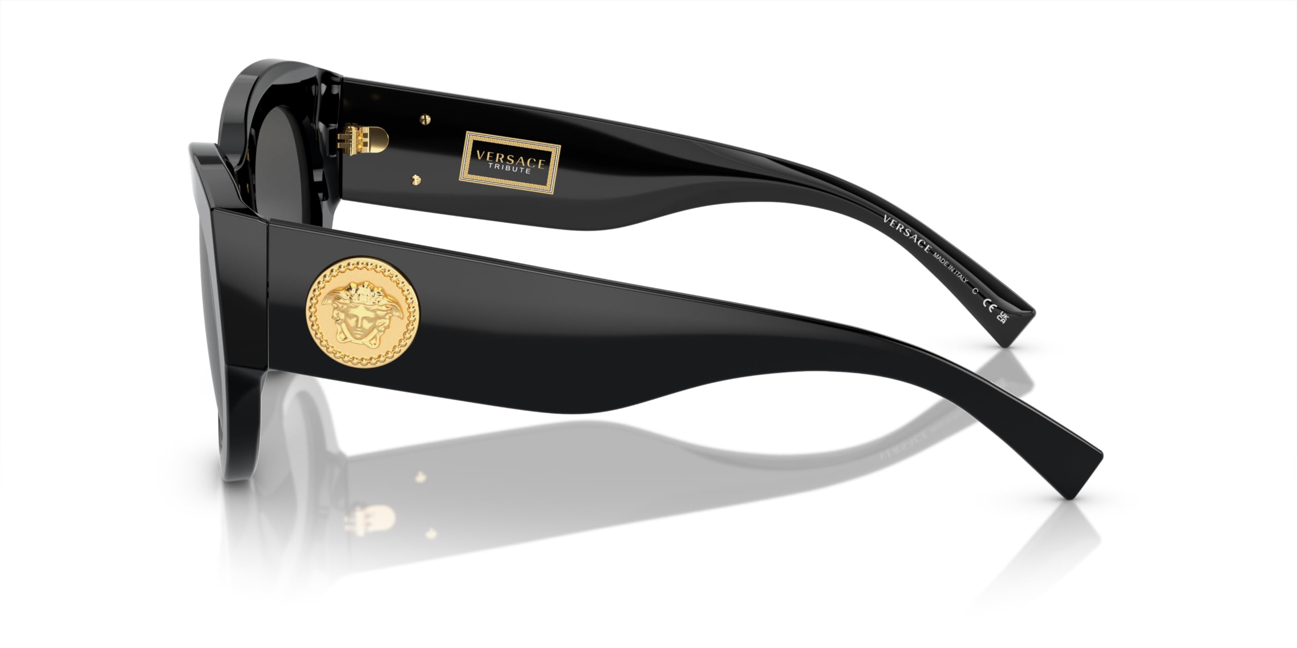 Versace Woman Sunglasses Black Frame, Dark Grey Lenses, 51MM