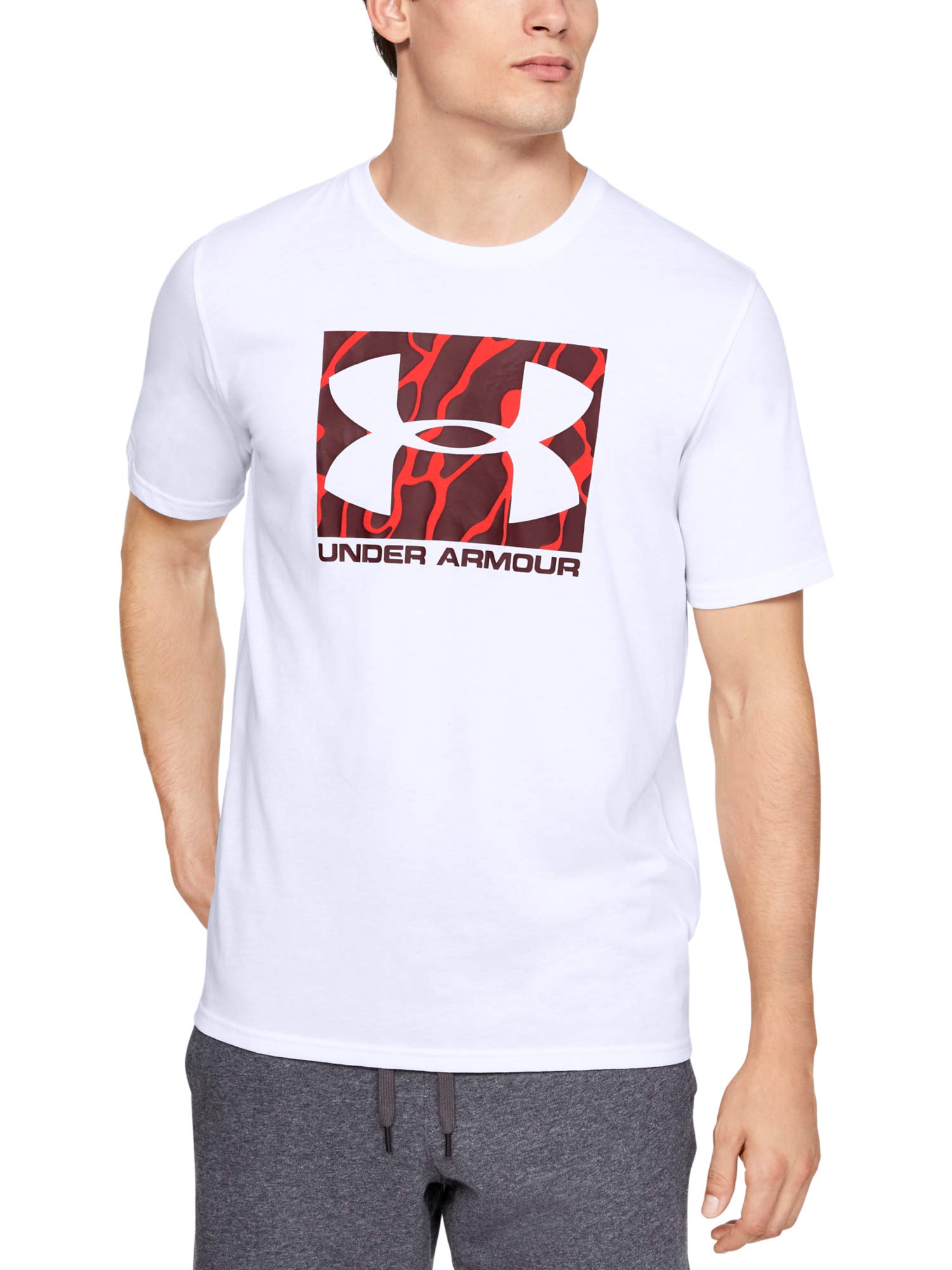 Under Armour Men's UA Boxed Sportstyle Camo Fill Short Sleeve SM White