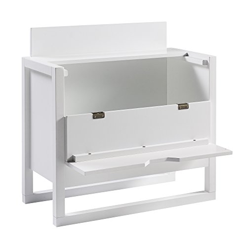 Versanora Raduno Side Table w/Wine rack, White
