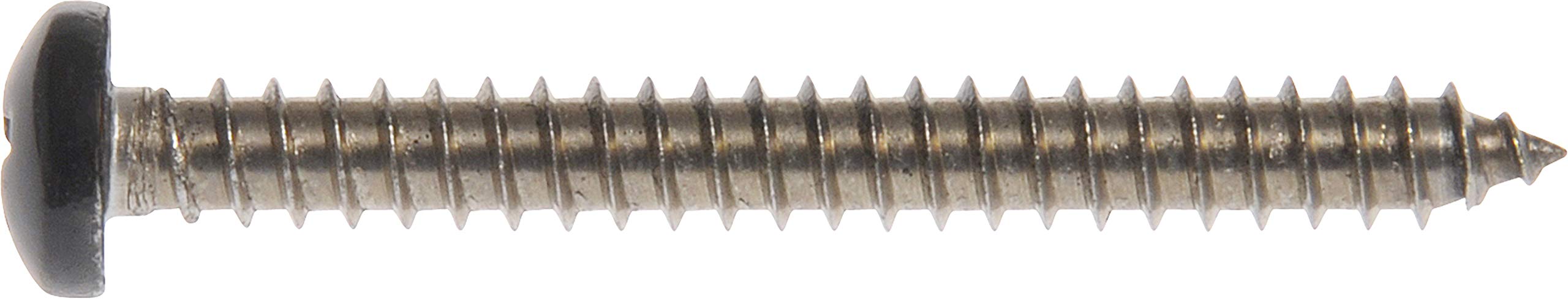 The Hillman Group 44380 10 x 2-1/2-Inch Black Pan Head Phillips Sheet Metal Screw, Stainless Steel, 15-Pack