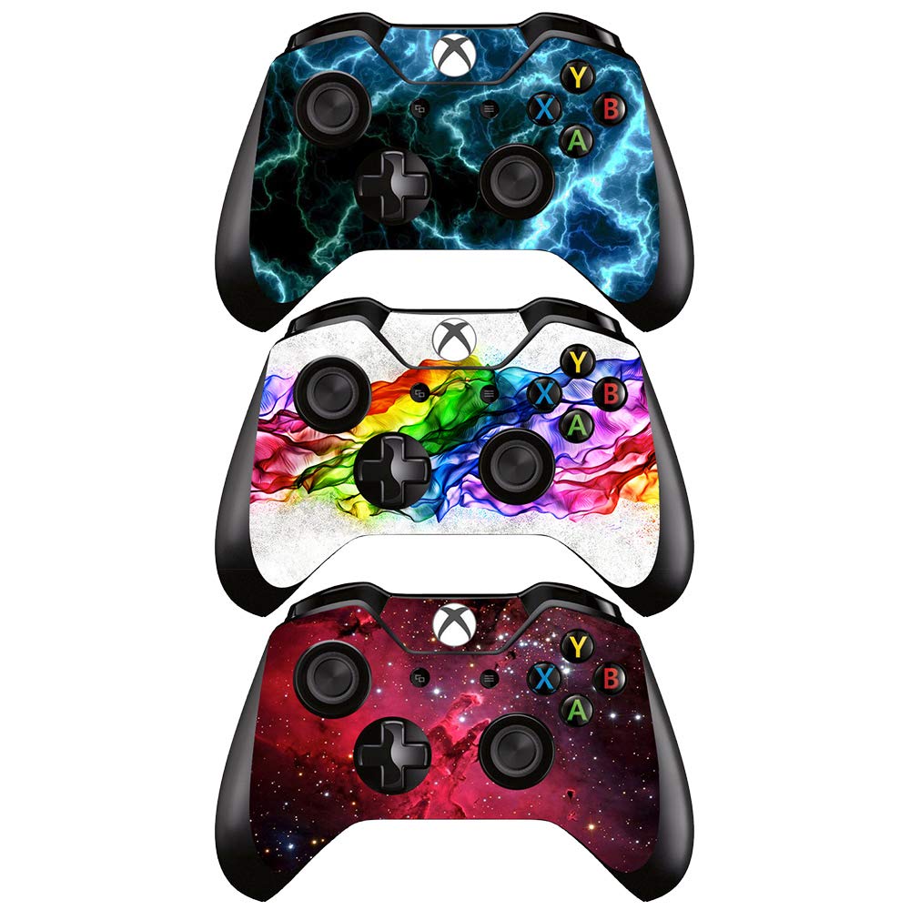 Wodoys [3PCS] Vinyl Stickers Skins Fit for Xbox One/Slim/X Controllers Suit Whole Body - Comb A