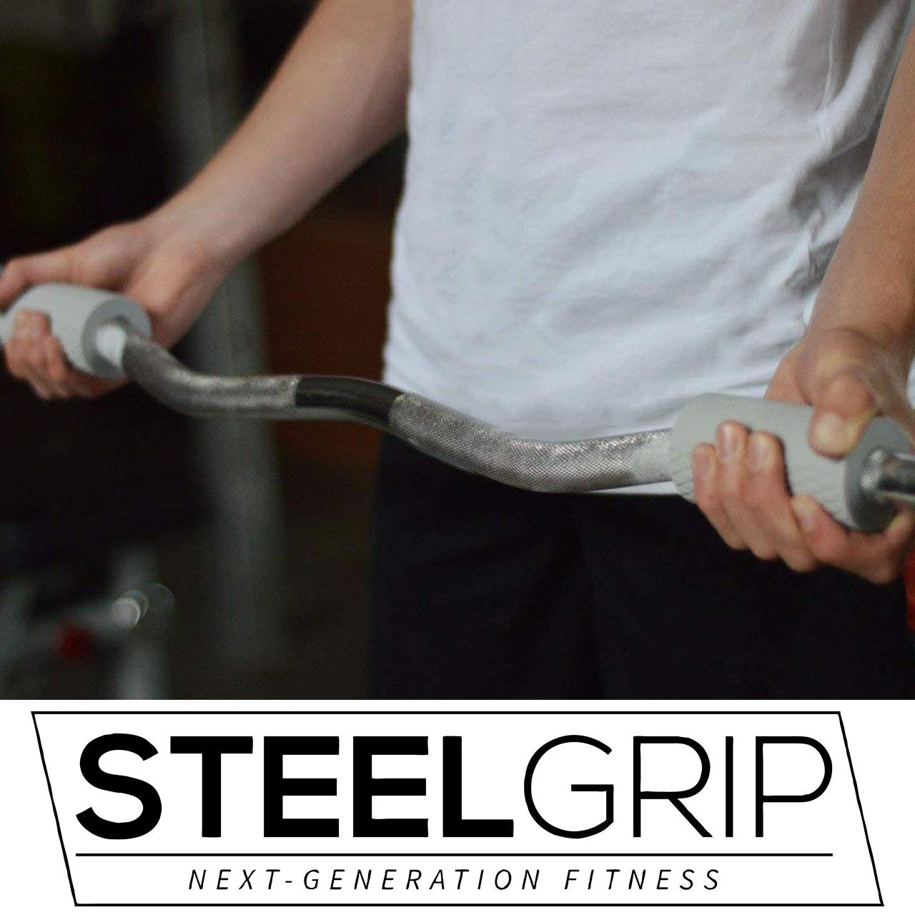 Steelgrip Thick Bar Grips for Dumbbell and Barbell, Thick Silicone Arm Blasters Strength Training - Perfect for Bodybuilding, Weightlifting