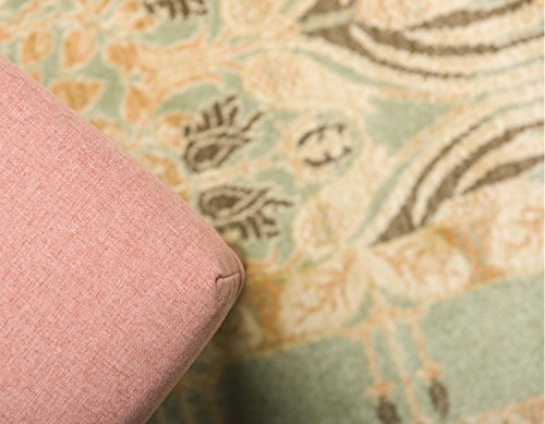 Unique Loom Edinburgh Collection Area Rug - Canmore (7' 1" x 10' Rectangle, Light Green/ Cream)