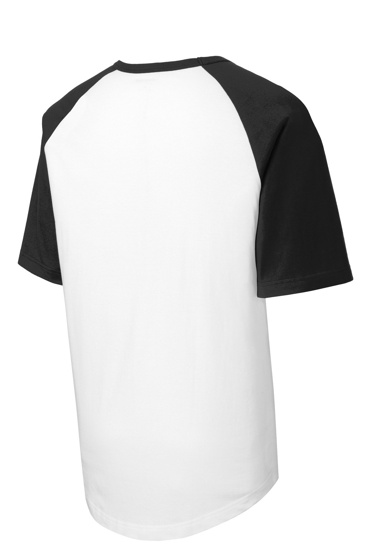SPORT-TEK Short Sleeve Colorblock Raglan Jersey F20 White/Black