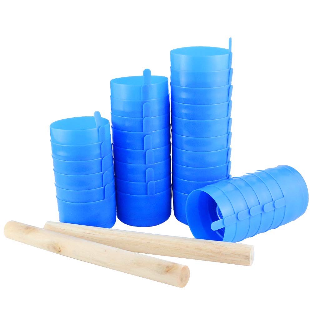 Wpxmer 40 Pack Non Spill Cap, Anti Splash Bottle Caps with 2 Pieces Crowbar, Water Bottle Caps for 55mm 3 and 5 Gallon Water Jug