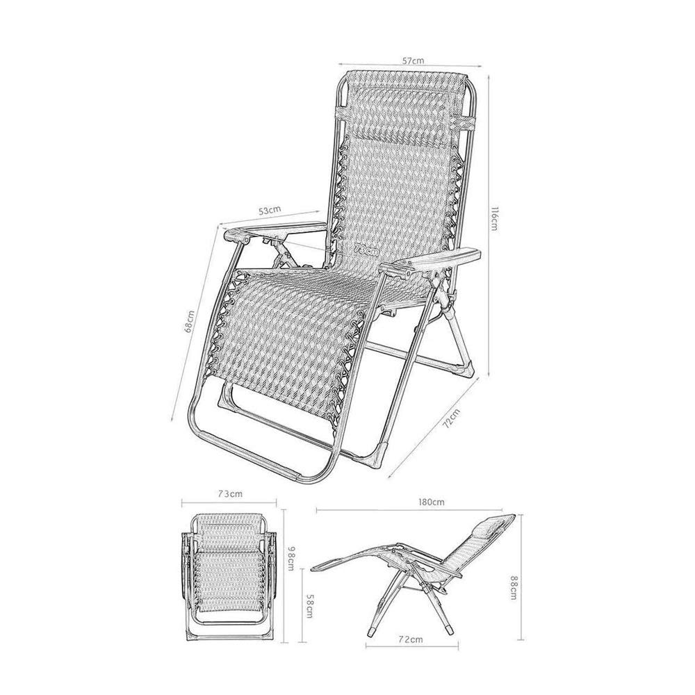 ZLDXDP Multifunctional Office Chair Folding Chair Living Room Recliner Chair Simple Folding Beach Folding Zero Chair Recliner (Color : Style one)