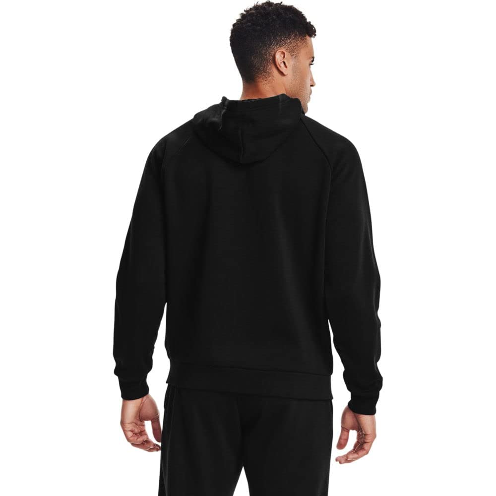 Under Armour Men's UA Rival Fleece Full Zip Hoodie , Black (001)/Onyx White , XX-Large