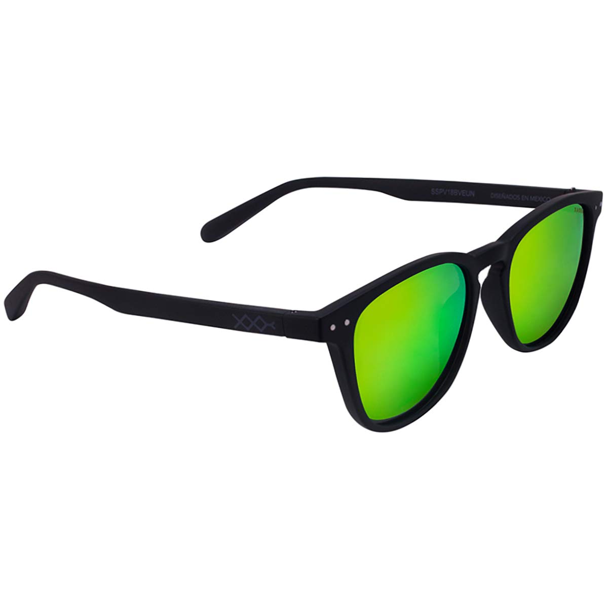 Xades Polarized Sunglasses for Men and Women, UV400 lens protection, Ultra Lightweight | Style Xapul (Black Frame, Green Lens)