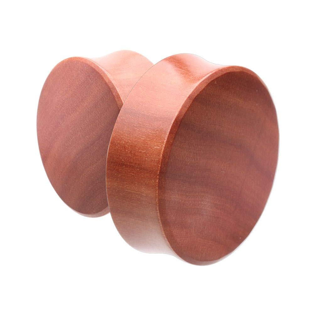 WildKlass Supersize Sawo Wood Double Flared Ear Gauge Initial Piercing Plug (1-1/4" (32mm))