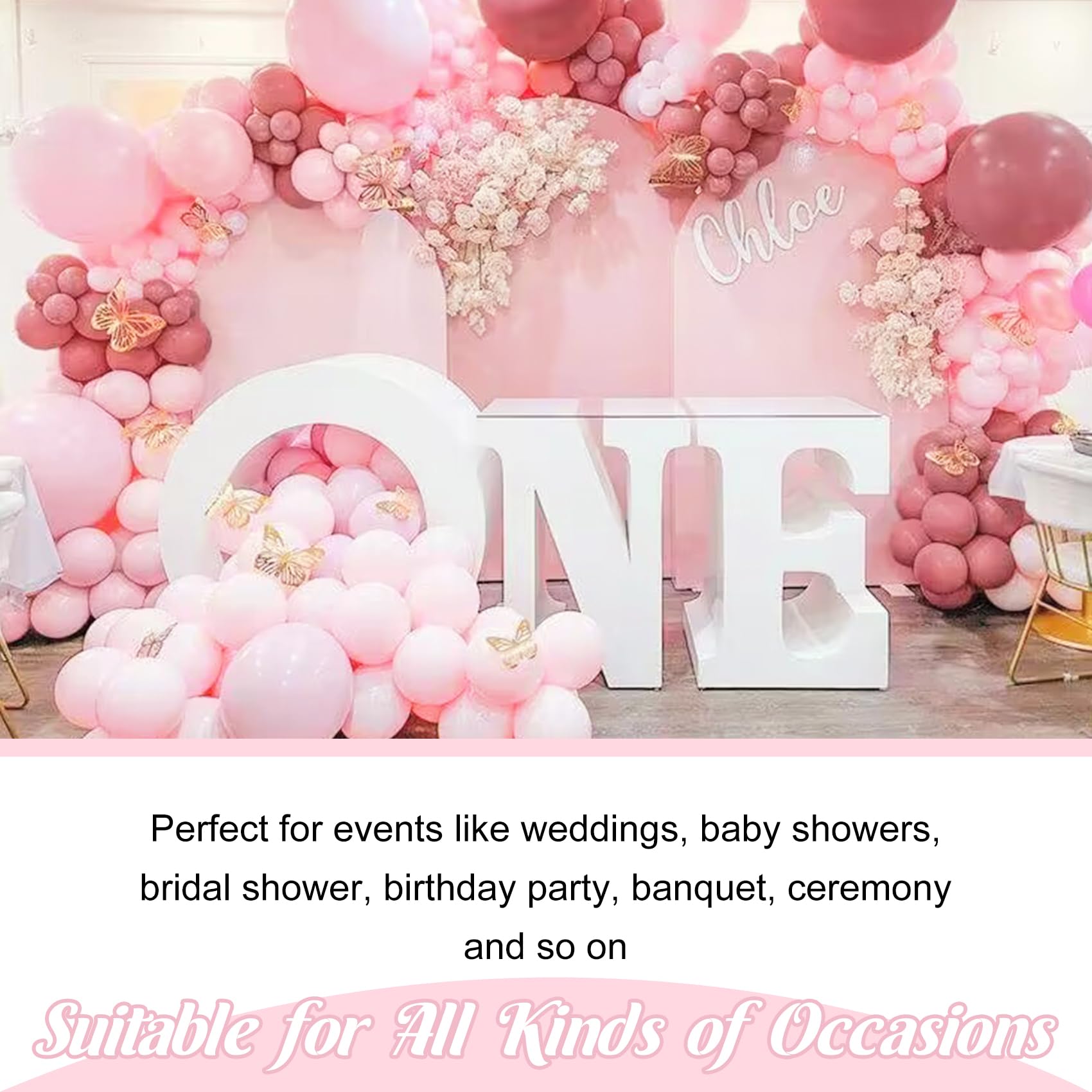 Spandex Fitted Wedding Arch Cover 7.2FT Pink Arch Backdrop Cover, Round Top Chiara Backdrop Stand Covers for Wedding Birthday Party Baby Shower Banquet Arch Decoration (Pink, 7.2FT)
