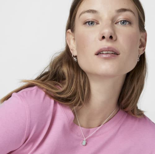TOUS Sterling Silver Necklace for Women with Amazonite, Size: 1.1 cm. Length: 45 cm., Color Collection