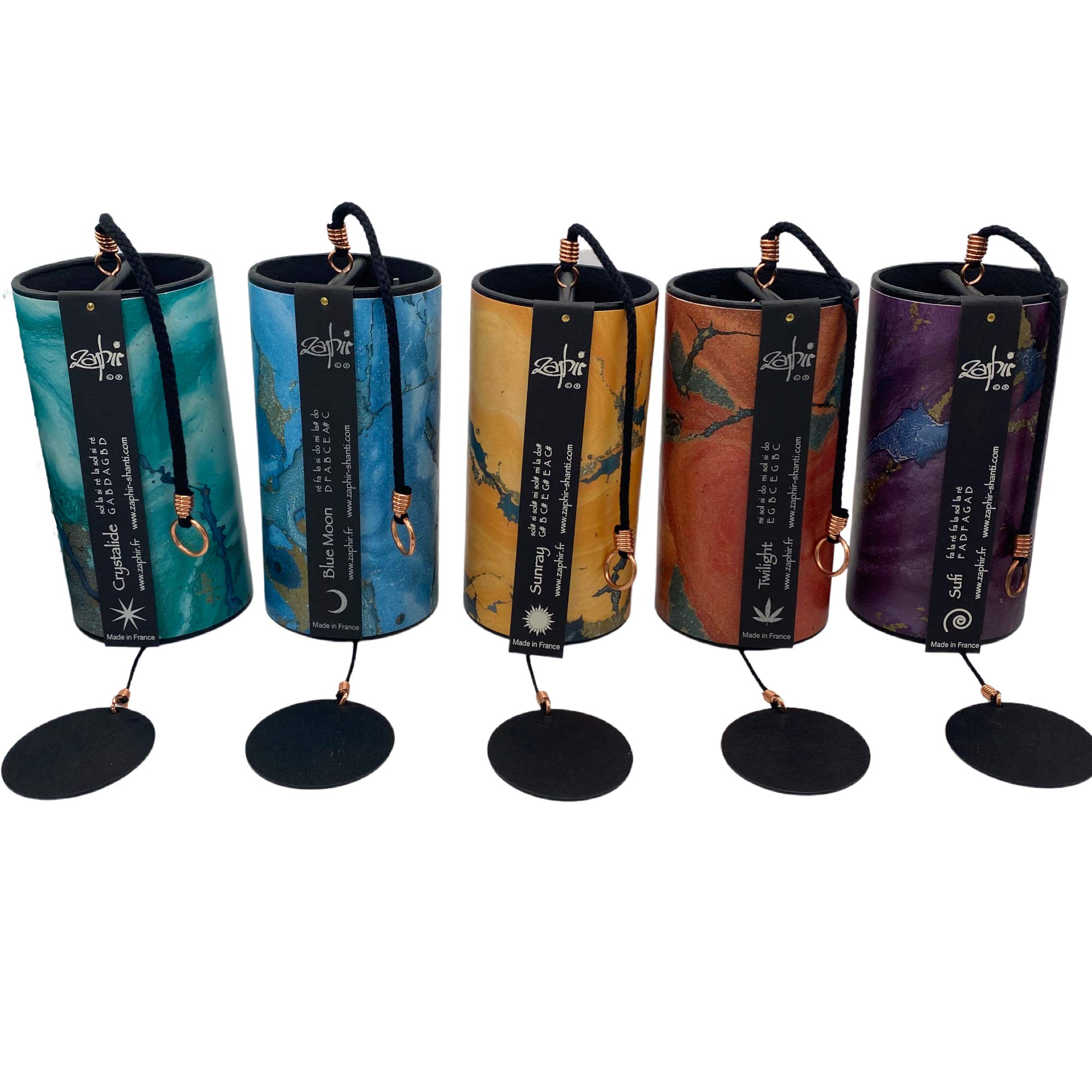Zaphir jeweled color 5 Chime Set: Spring - Summer - Autumn - Winter - inbetween season