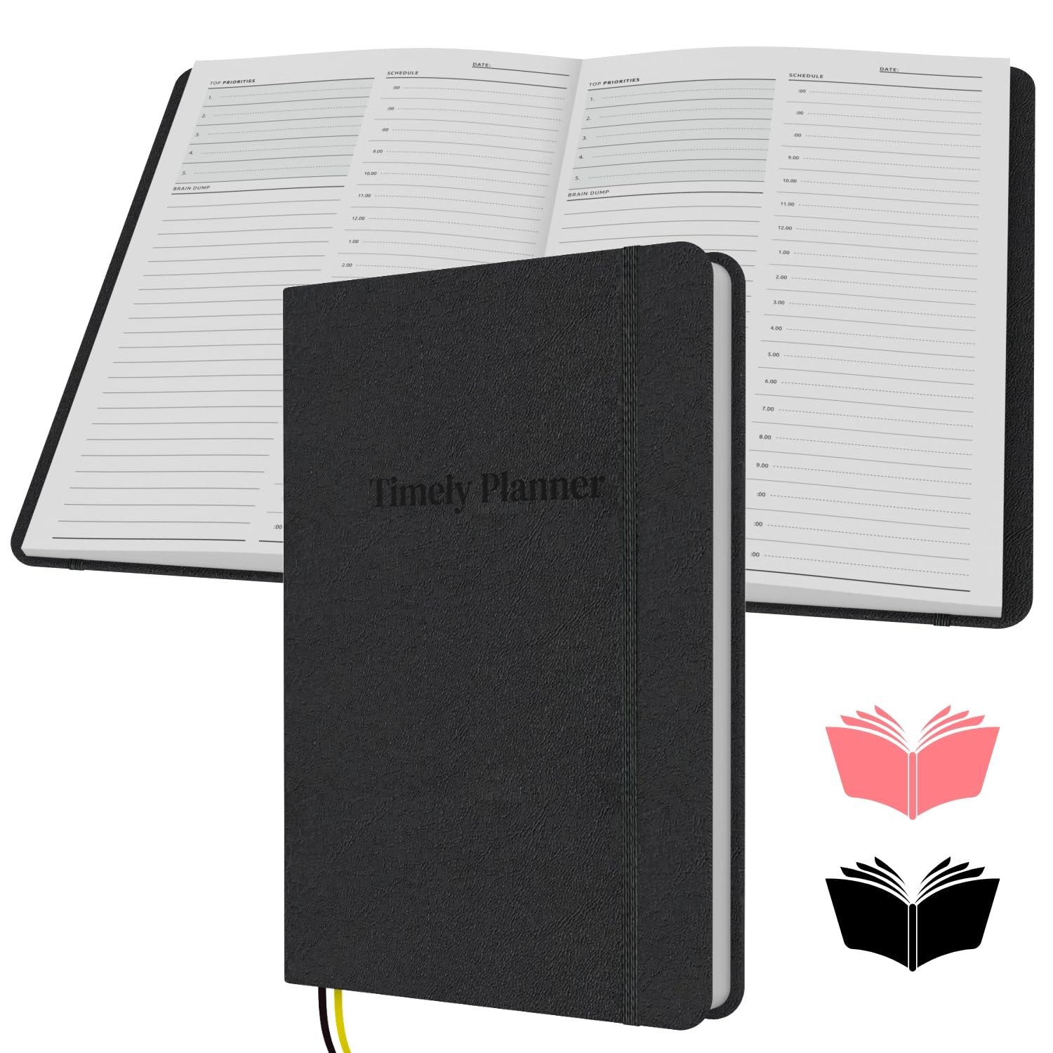 Timely Planner ā Time Blocking Planner and Time Box Planner. 180 Undated Pages, To Do List, Hourly Schedule, Daily and Monthly Agenda. Time Management & Productivity Planner. A5-8.3" X 5.8" (Black)