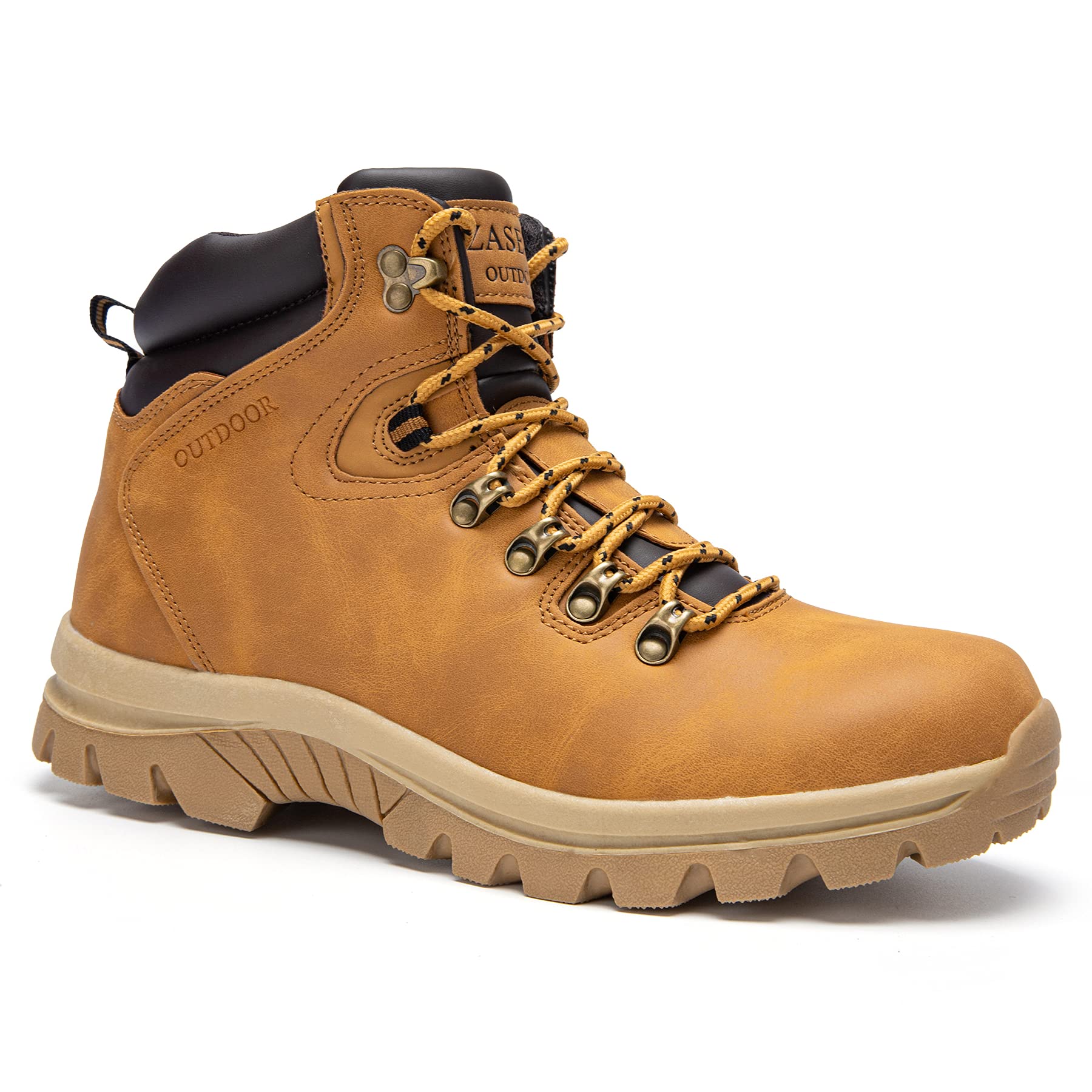 ZASEPY Hiking Boots Men | Work Boots for Men | Comfortable & Waterproof & Non-Slip | Men's Hiking Boots Trekking Camping Backpacking Brown