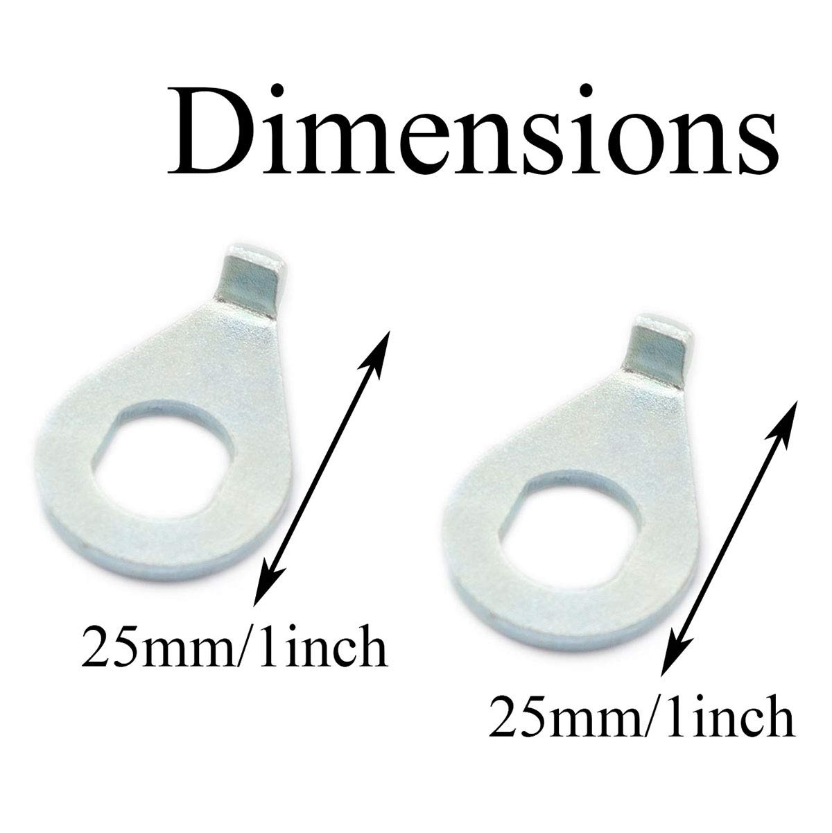 Pro Bamboo Kitchen 4pcs Bike Wheel Hub Hook Washer Gasket Front Axle Gasket Fixed Front Wheel Hanging Hook (ID: 9.76mm, OD 19mm)