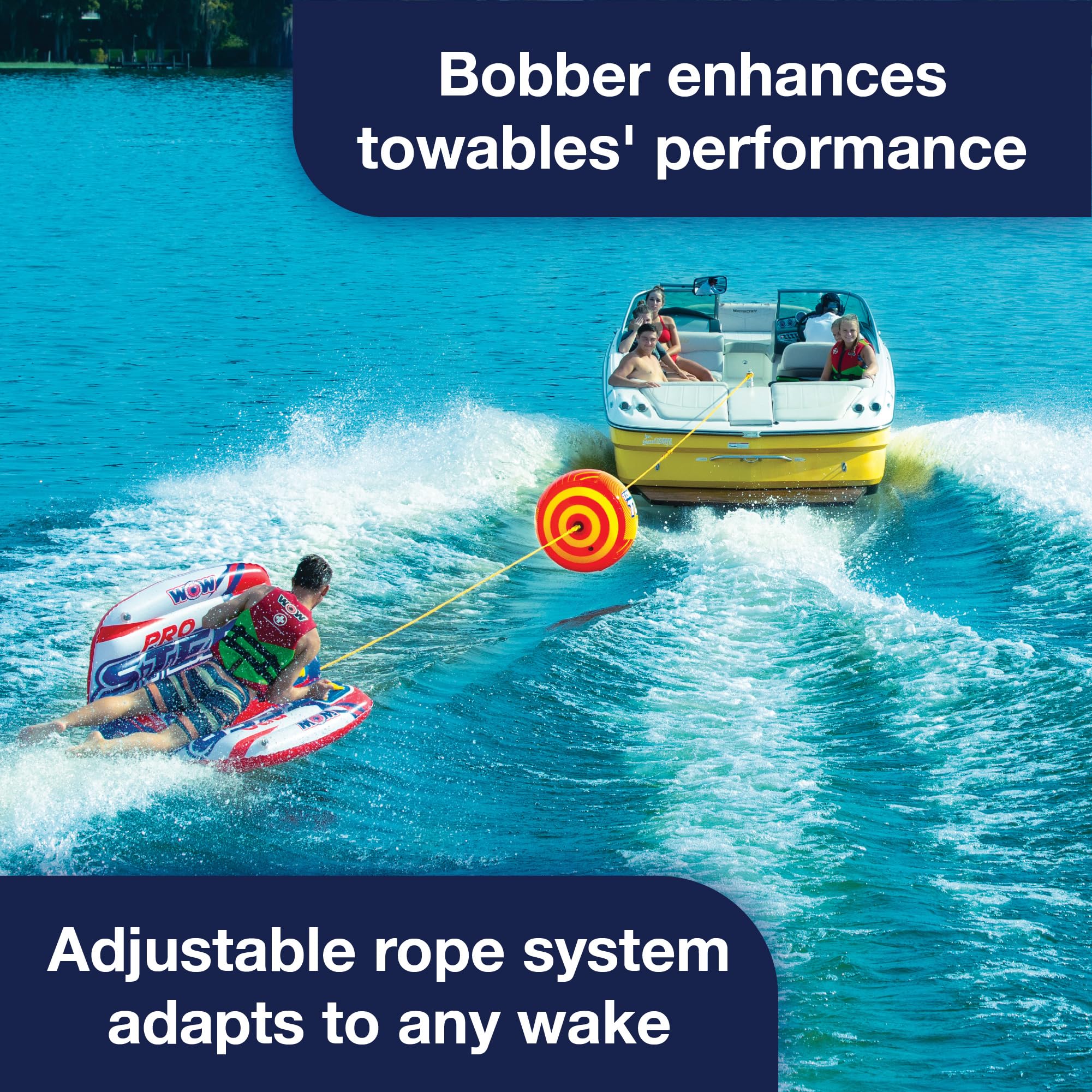 WOW Sports - Ski Tow Rope - 4K Tow Turbo - Works for Boating, Skiing, & Wakeboarding