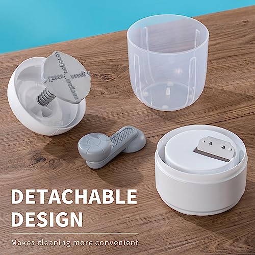 Yanpoake Manual Ice Shaver Snow Cone Machine Portable Shaved Crushed Ice Maker Crusher with 2 Free Ice Cube Tray for Home Outdoors Use