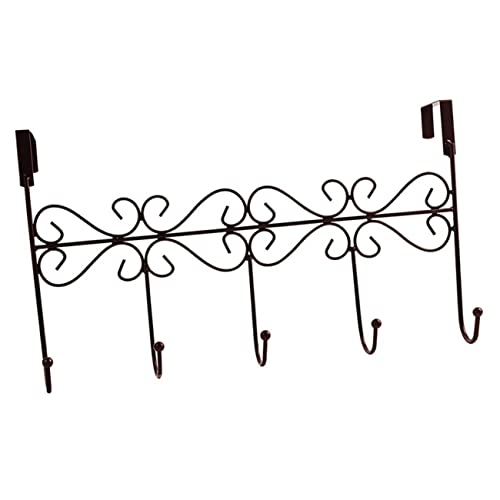 SOLUSTRE Clothes Organizer Rack Nail-Free Hook Coat Hanger Clothes Storage Rack Over The Door Hook Wrought Iron Hook Household Jewelry Rack
