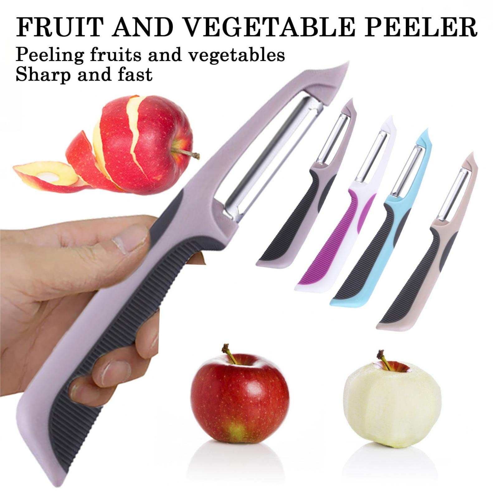 SolwDa Vegetable Potato Peelers for Kitchen, Fruit Carrot Zucchini Cucumber Apple Peeler, Good Grip Veggie Peeler Makes Peeling Very Easy