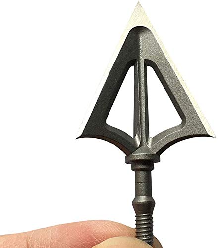ZAXVOK Archery Broadheads 125 Grain Fixed Blades Stainless Steel Hunting Broadheads for Crossbow Recurve Bow and Compound Bow (X1-125Grain)