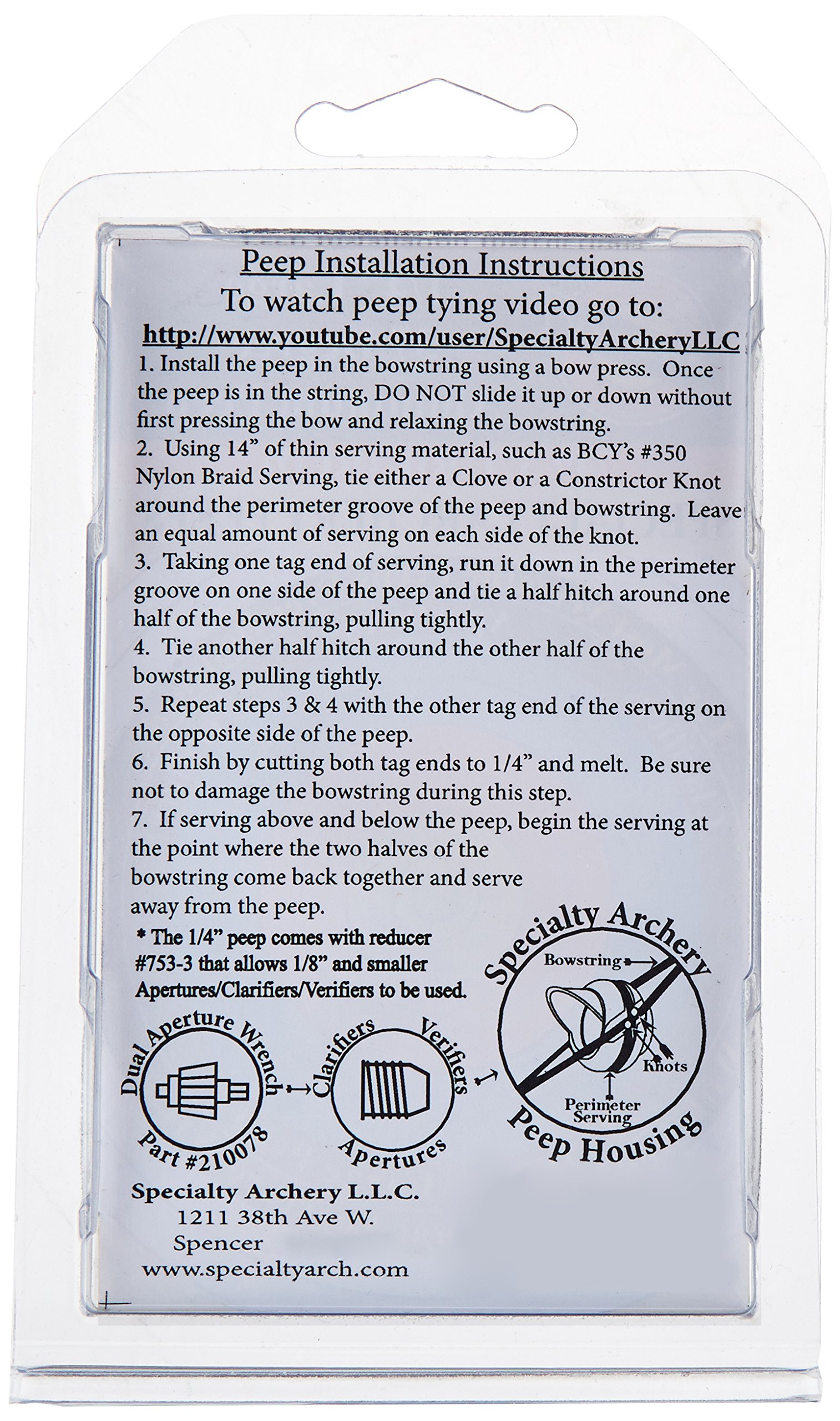 Specialty Non-Hooded Peep - 1/4" Large Red