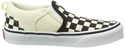 Vans Boy's Slip On Trainers, Multicolour Checkers Black Natural Ipd, 38