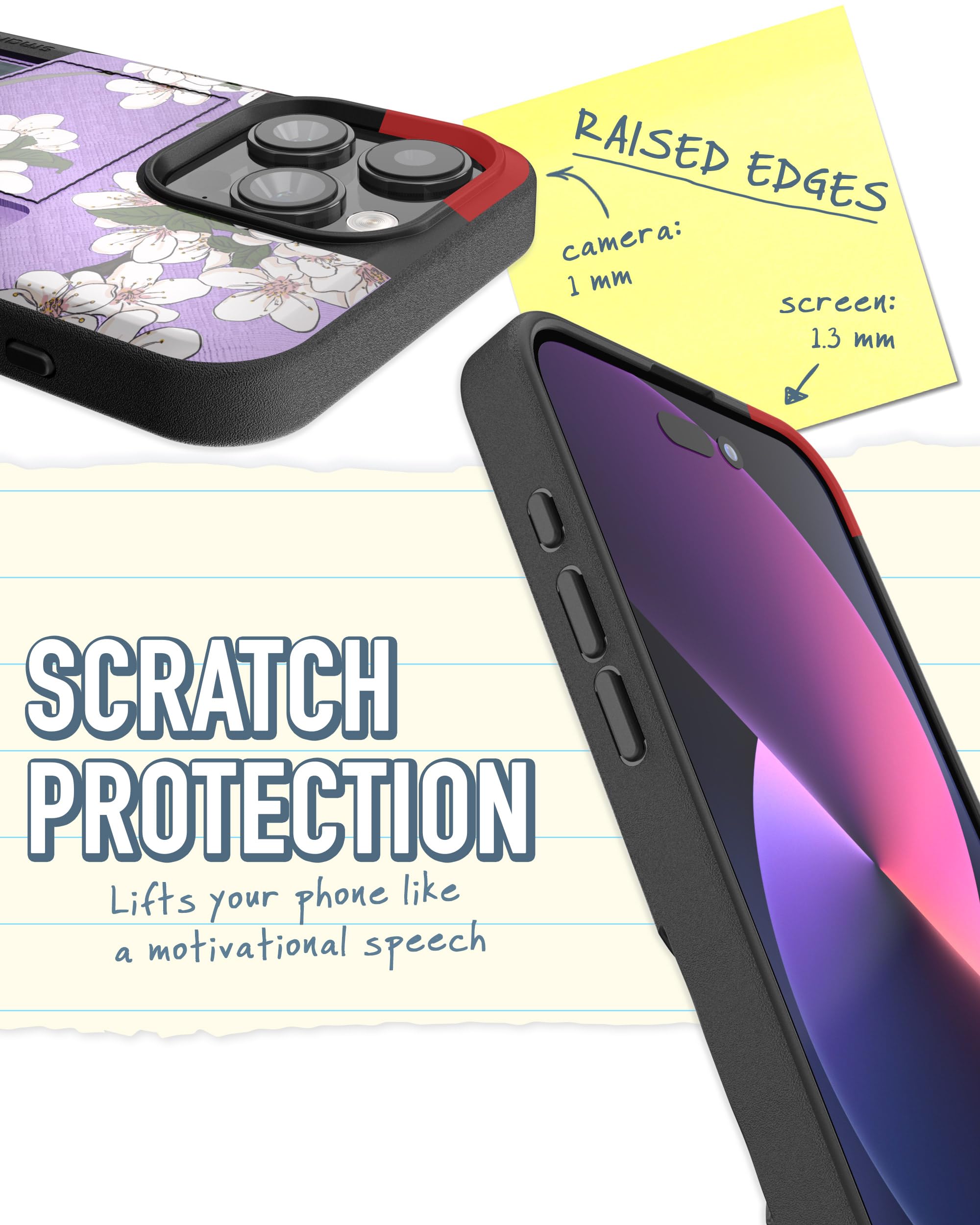 Smartish® iPhone 15 Pro Max Wallet Case - Wallet Slayer Vol. 2 [Slim/Protective] Credit Card Holder w/Kickstand Drop Test Hidden Card Slot Compatible w/Apple iPhone 15 Pro Max - Very Cherry Blossom