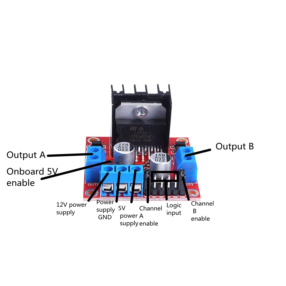 Songhe L298N Motor Driver Controller Board Module Dual H Bridge DC Driver Stepper Motor For Arduino Smart Car 3PCS